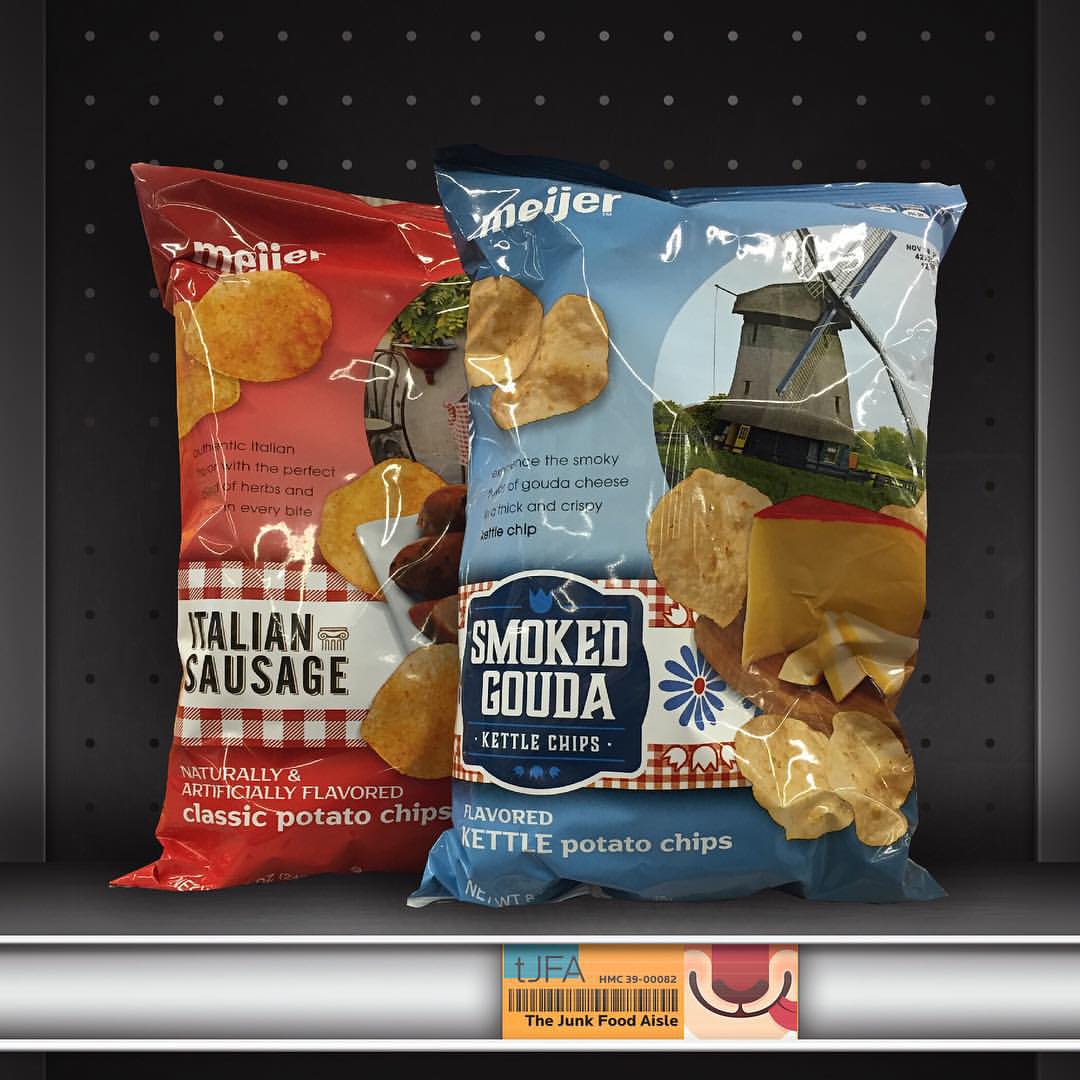 Meijer Italian Sausage and Smoked Gouda Chips - The Junk Food Aisle