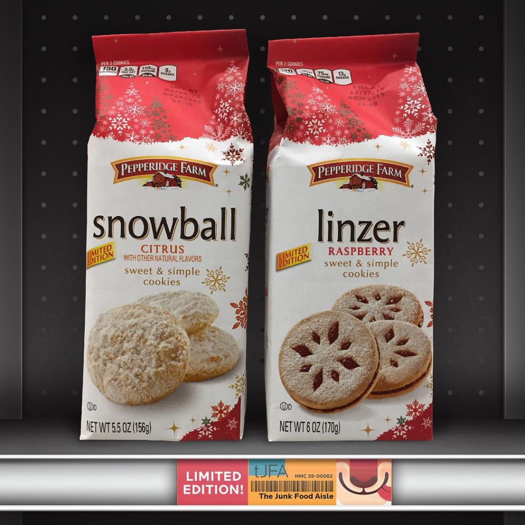 Pepperidge Farm Snowball Citrus and Linzer Raspberry Cookies - The Junk ...