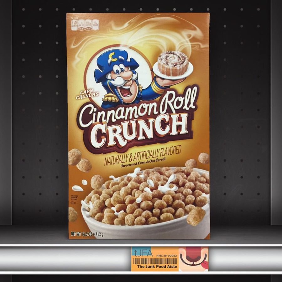 Cap'n Crunch's Cinnamon Roll Crunch Cereal - The Junk Food Aisle