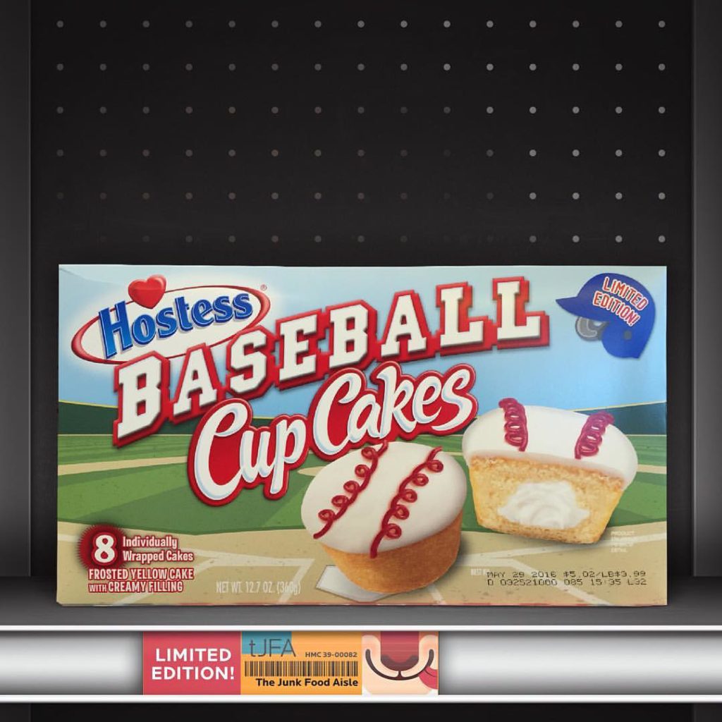 Hostess Baseball Cup Cakes - The Junk Food Aisle