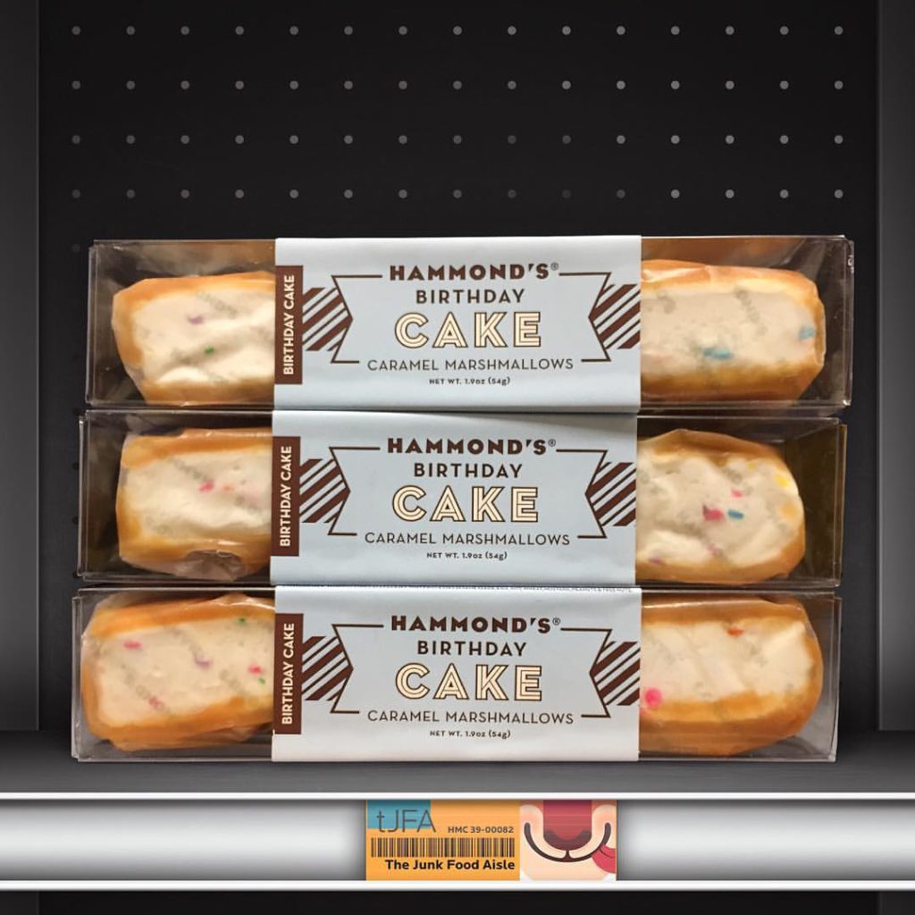 Hammond’s Birthday Cake Caramel Marshmallows - The Junk Food Aisle