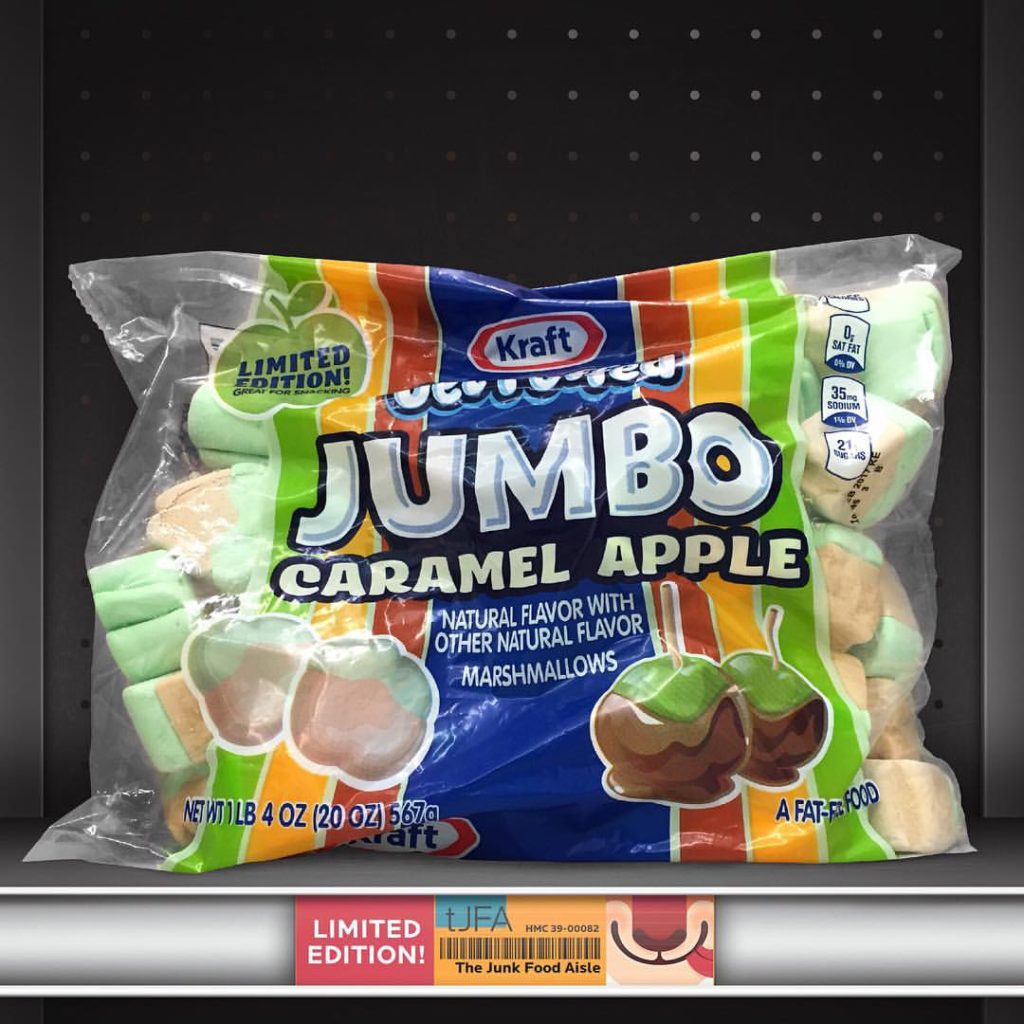 Jet-Puffed Jumbo Caramel Apple Marshmallows - The Junk Food Aisle