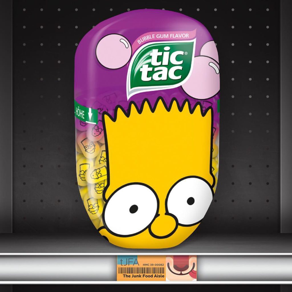 Bubble Gum Flavor Simpsons Tic Tacs - The Junk Food Aisle