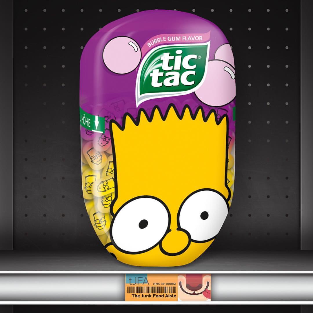 Bubble Gum Flavor Simpsons Tic Tacs - The Junk Food Aisle