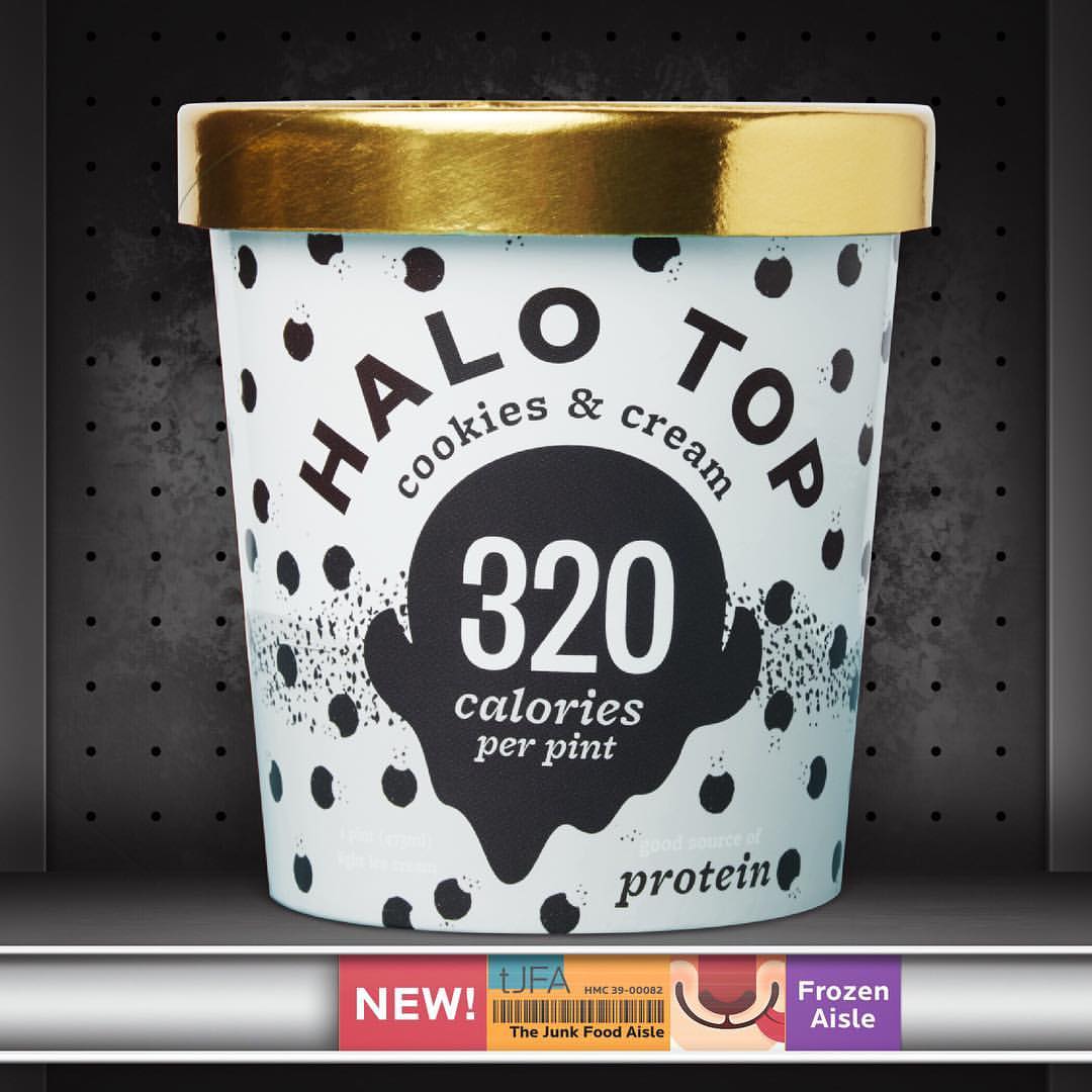 Halo Top Cookies & Cream Ice Cream - The Junk Food Aisle