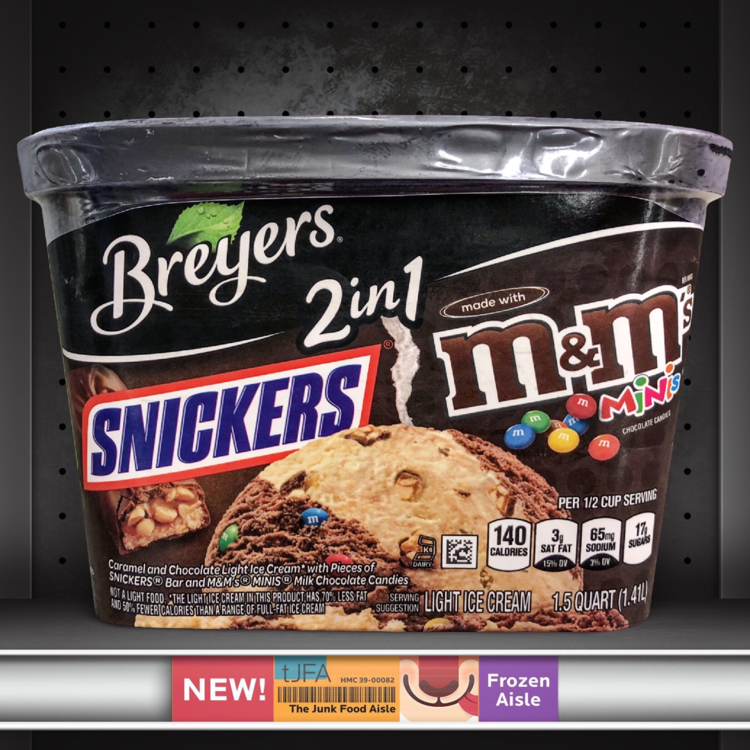 Breyers 2in1 Snickers and M&M’s - The Junk Food Aisle Breyers 2in1 Snickers and M&M’s - The Junk Food Aisle