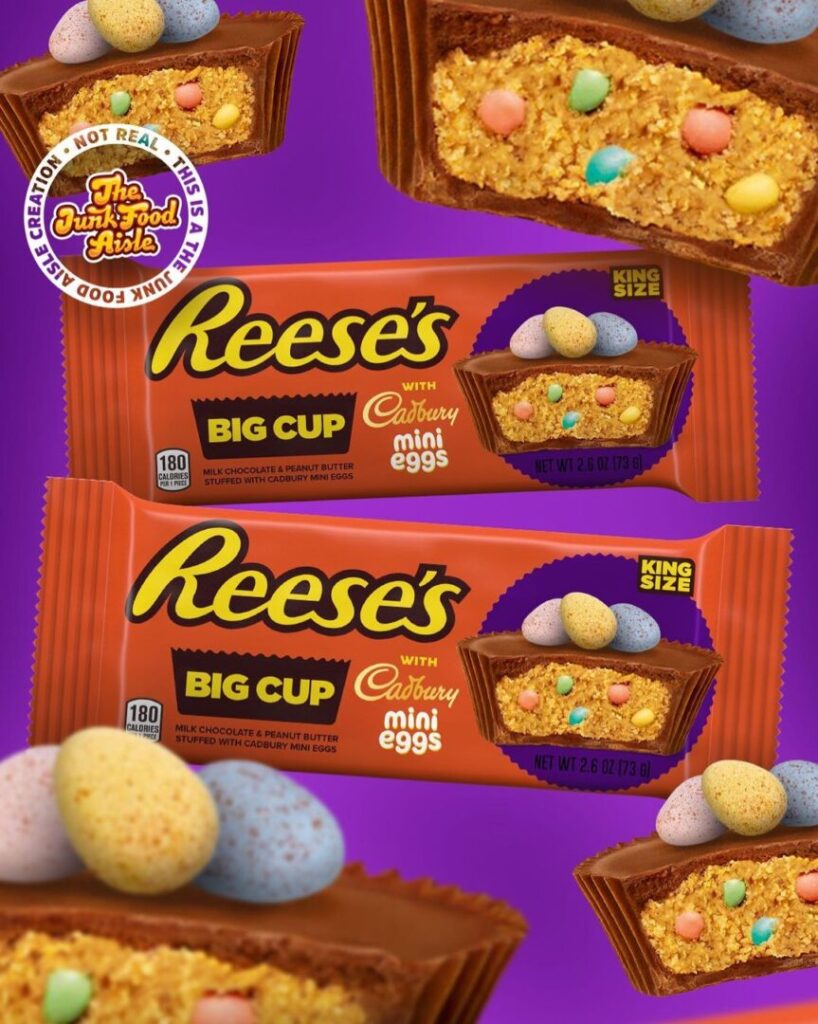 Reese’s Big Cup with Cadbury Mini Eggs Creation - The Junk Food Aisle