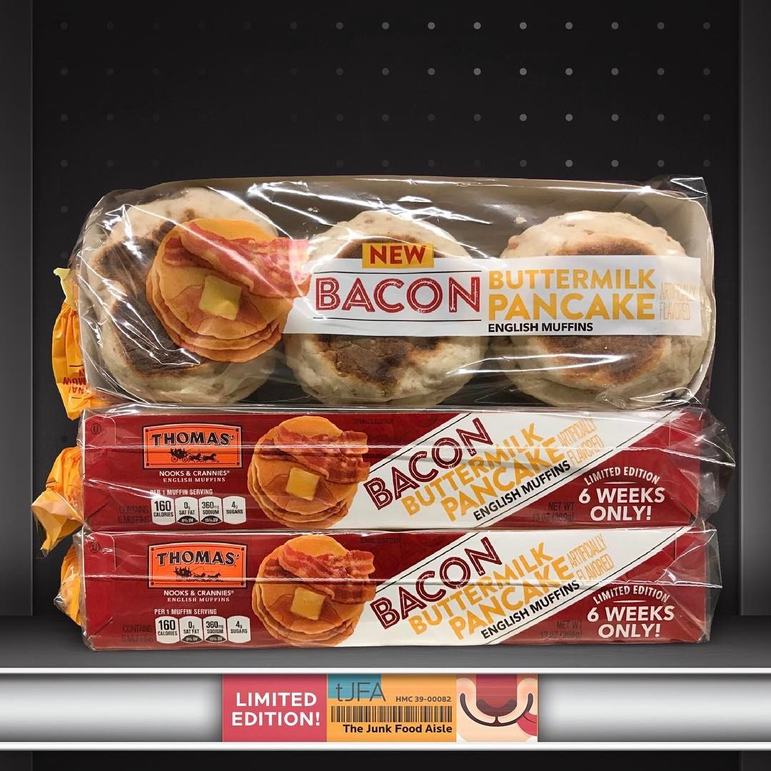 Thomas’ Bacon Buttermilk Pancake English Muffins - The Junk Food Aisle